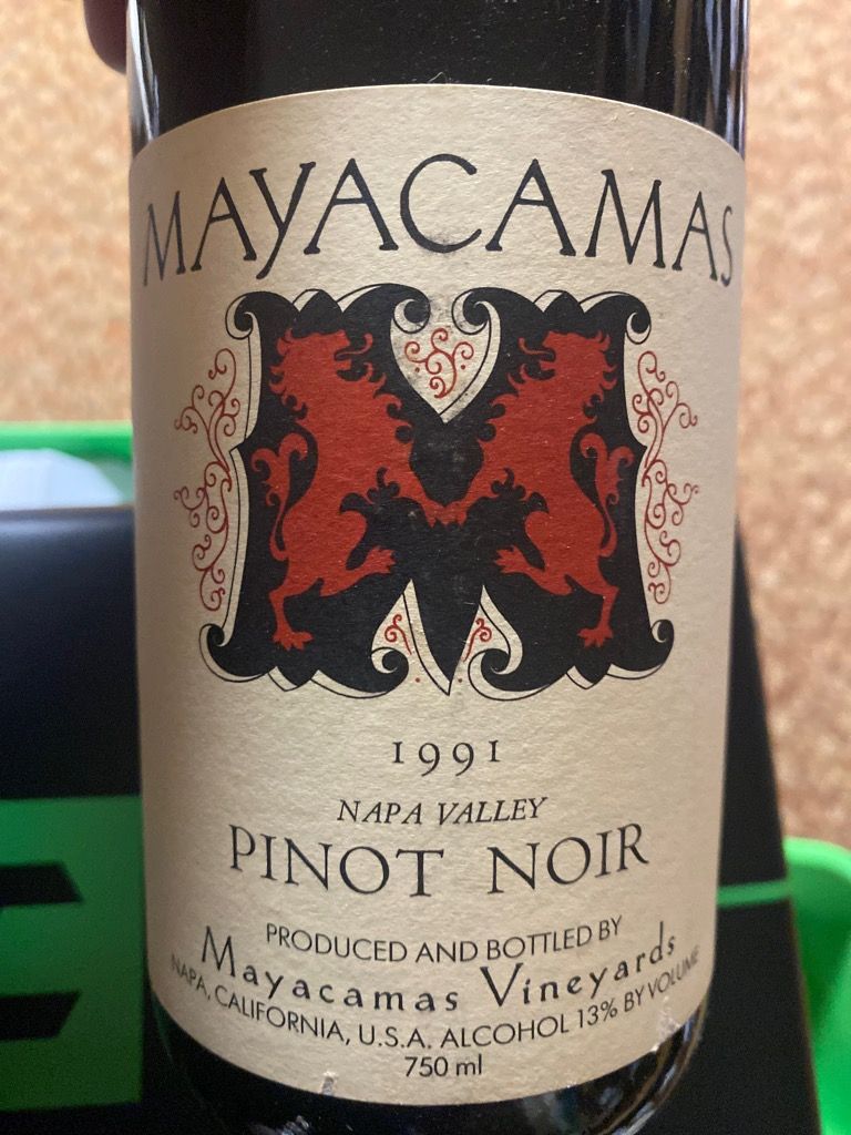 1990 Mayacamas Vineyards Pinot Noir, USA, California, Napa Valley ...