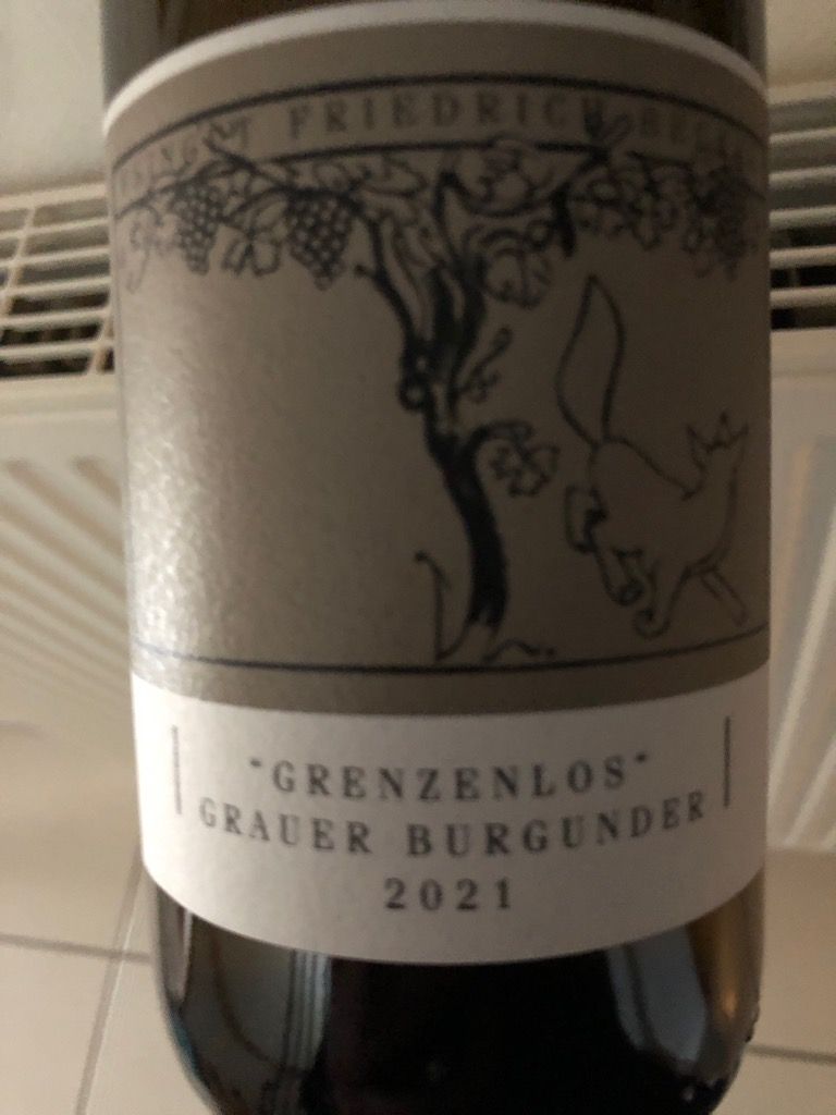 2021 Friedrich Becker Grauer Burgunder Grenzenlos, Germany, Pfalz ...