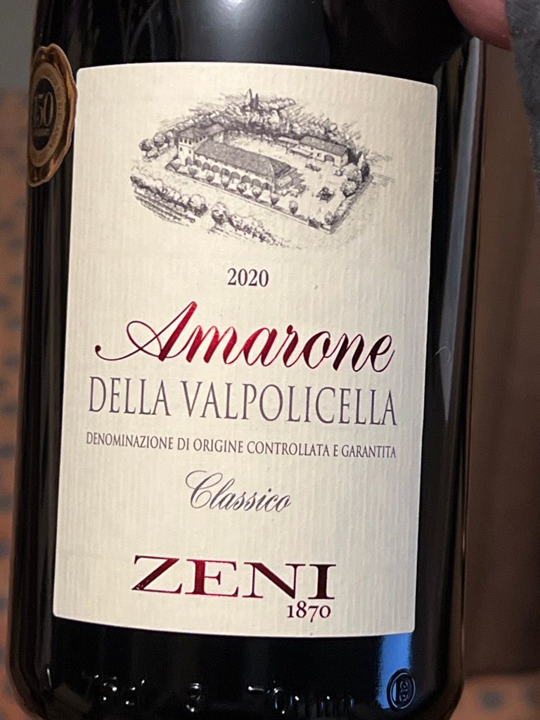 2020 Zeni Amarone della Valpolicella Classico, Italy, Veneto ...