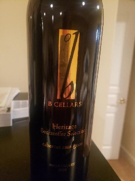 2016 B Cellars Cabernet Sauvignon Heritage, USA, California, Napa ...