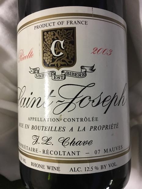 2003 Domaine Jean-Louis Chave St. Joseph, France, Rhône, Northern Rhône ...