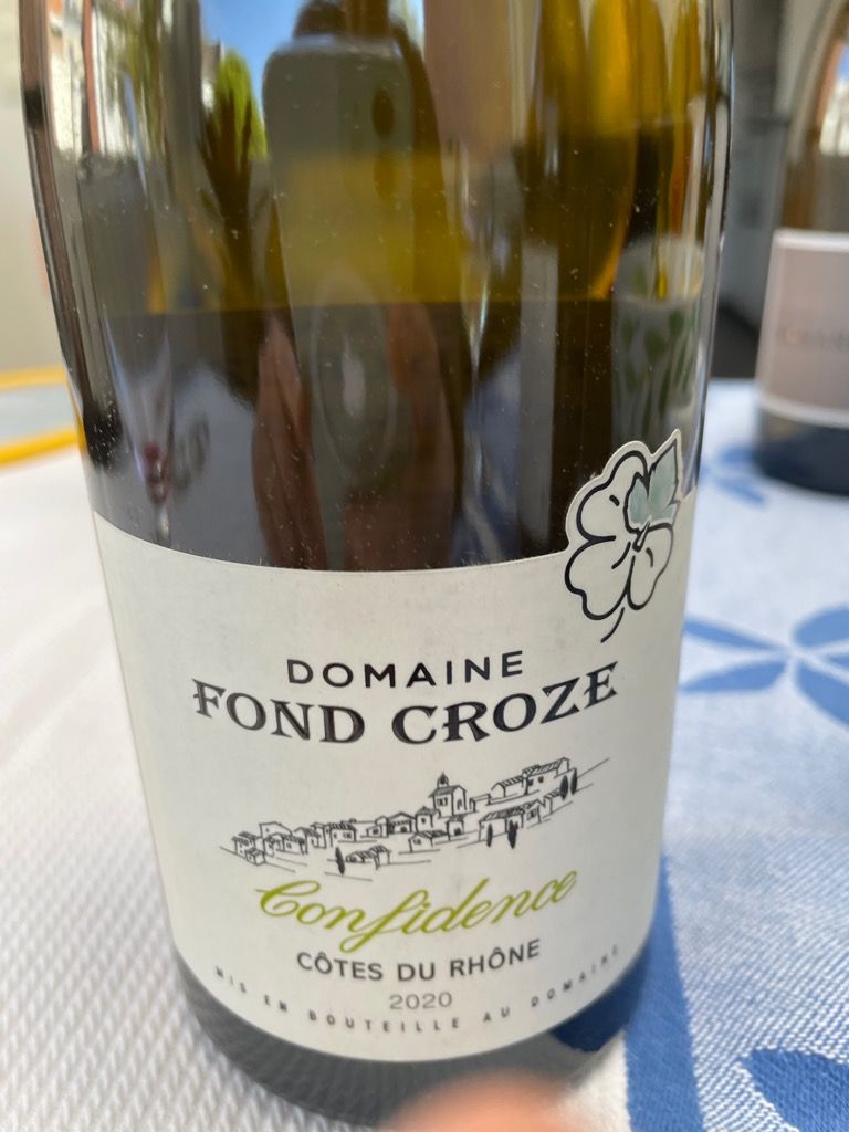2019 Domaine Fond Croze Côtes du Rhône Cuvée Confidence, France, Rhône ...