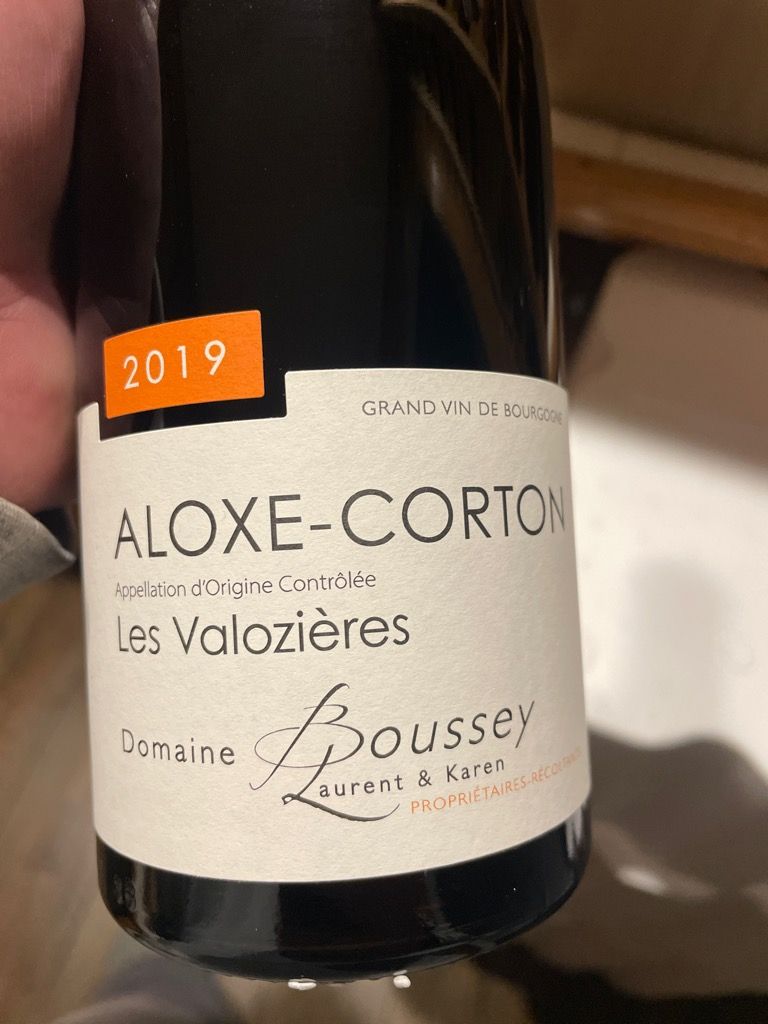 2020 Domaine Laurent Boussey Aloxe-Corton Les Valozières, France ...