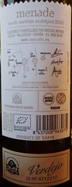 2018 Bodegas menade Verdejo Rueda Menade, Spain, Castilla y León, Rueda ...