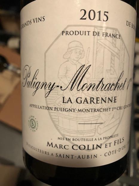 2015 Marc Colin et Fils Puligny-Montrachet 1er Cru La Garenne, France ...