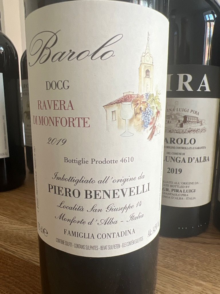 2019 Piero Benevelli Barolo Ravera di Monforte, Italy, Piedmont, Langhe ...