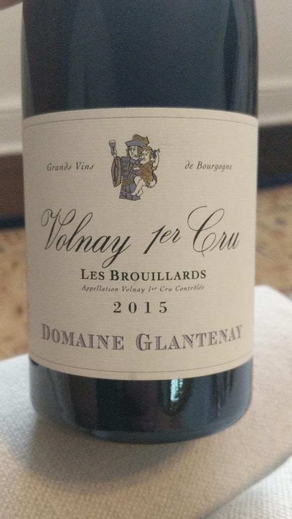 2015 Domaine Glantenay Volnay 1er Cru Les Brouillards, France, Burgundy, Côte de Beaune, Volnay ...