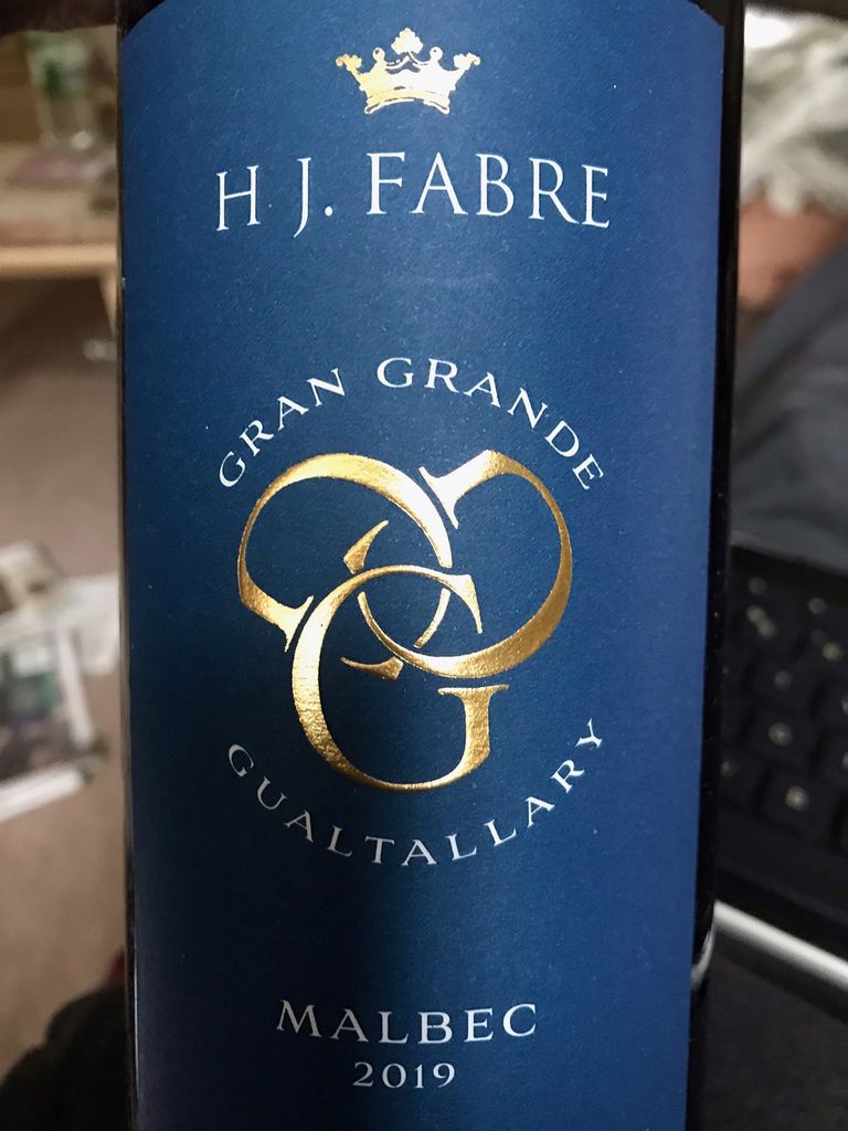 2020 H J. Fabre Malbec El Cerro Gualtallary, Argentina, Mendoza, Lujan ...