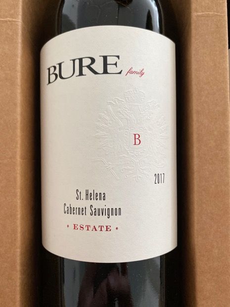 2017 Bure Family Cabernet Sauvignon Estate, USA, California, Napa ...
