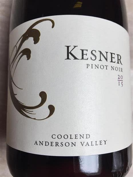 2015 Kesner Pinot Noir Coolend, USA, California, North Coast, Anderson ...