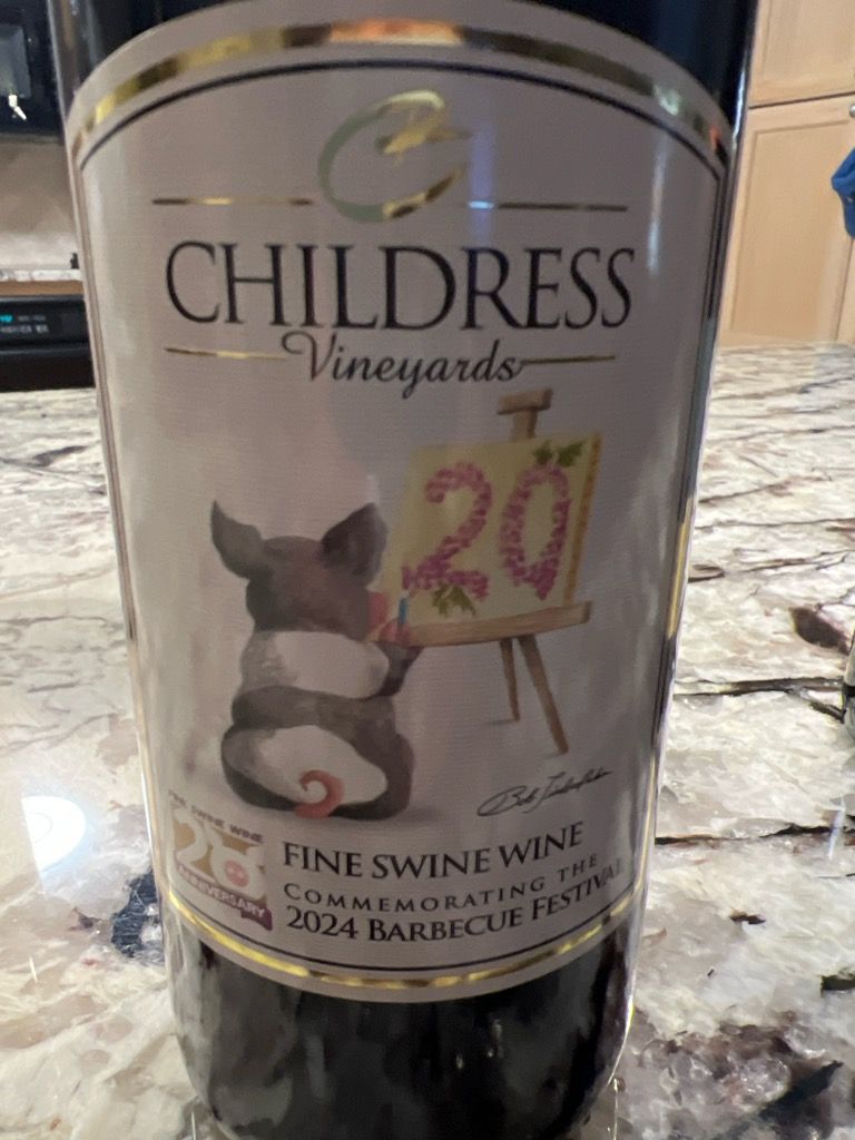 2024 Childress Vineyards Fine Swine Wine - 2007 Barbecue Festival, USA ...