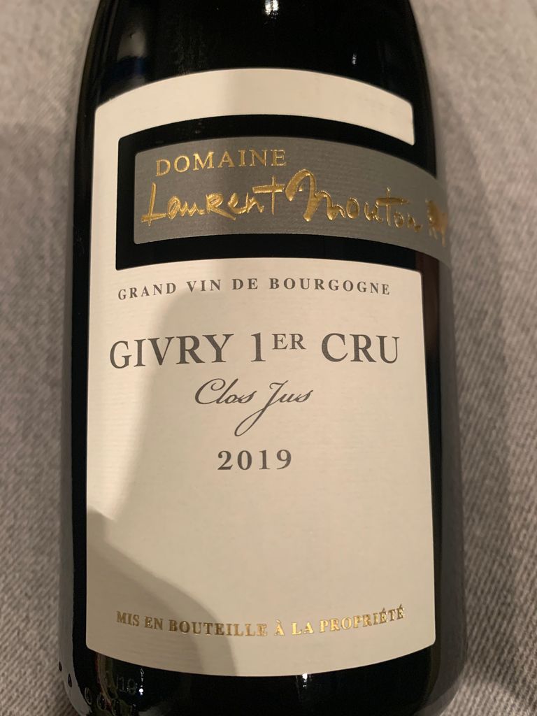 2021 Domaine Laurent Mouton Givry 1er Cru Clos Jus, France, Burgundy, Côte Chalonnaise, Givry ...