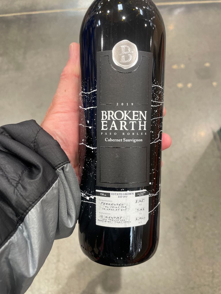 2018 Broken Earth Winery Cabernet Sauvignon, USA, California, Central ...