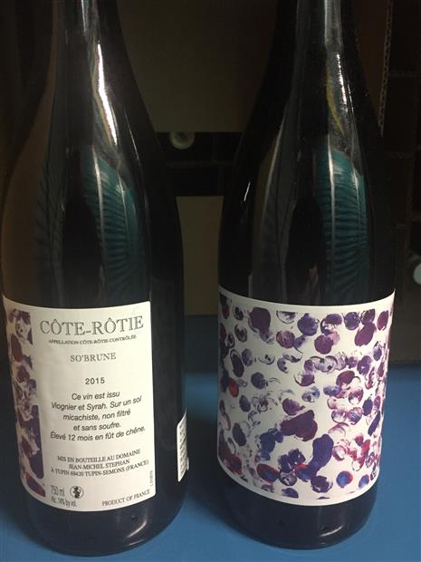 2015 Jean-Michel Stephan Côte-Rôtie SO Brune, France, Rhône, Northern ...