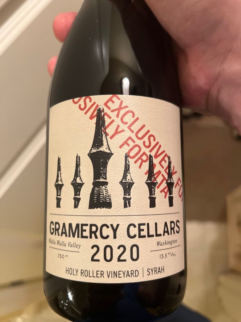 2020 Gramercy Cellars Syrah Holy Roller Vineyard, USA, Washington ...
