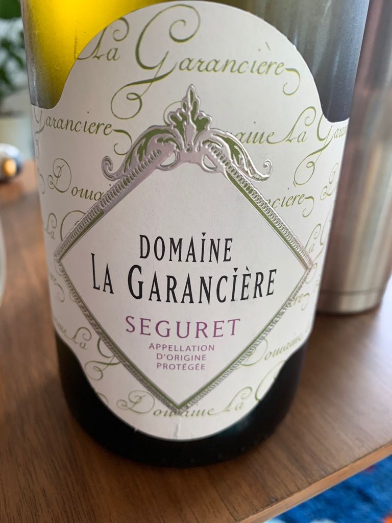 2020 Domaine de la Garancière Côtes du Rhône Villages Séguret Blanc ...