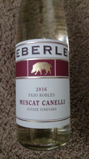 2016 Eberle Muscat Canelli Eberle Estate Vineyard, USA, California ...