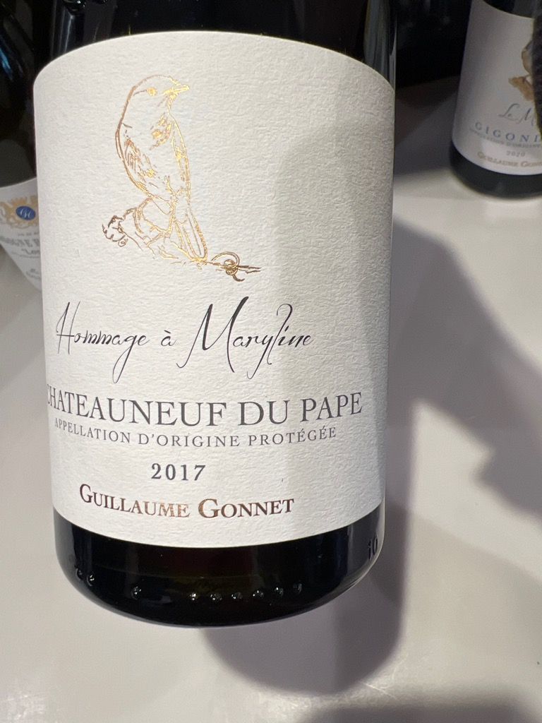2020 Guillaume Gonnet Châteauneuf-du-Pape Hommage à Maryline, France, Rhône, Southern Rhône ...