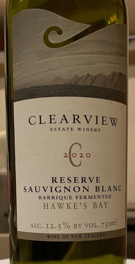 2020 Clearview Estate Sauvignon Blanc Reserve, New Zealand, North ...
