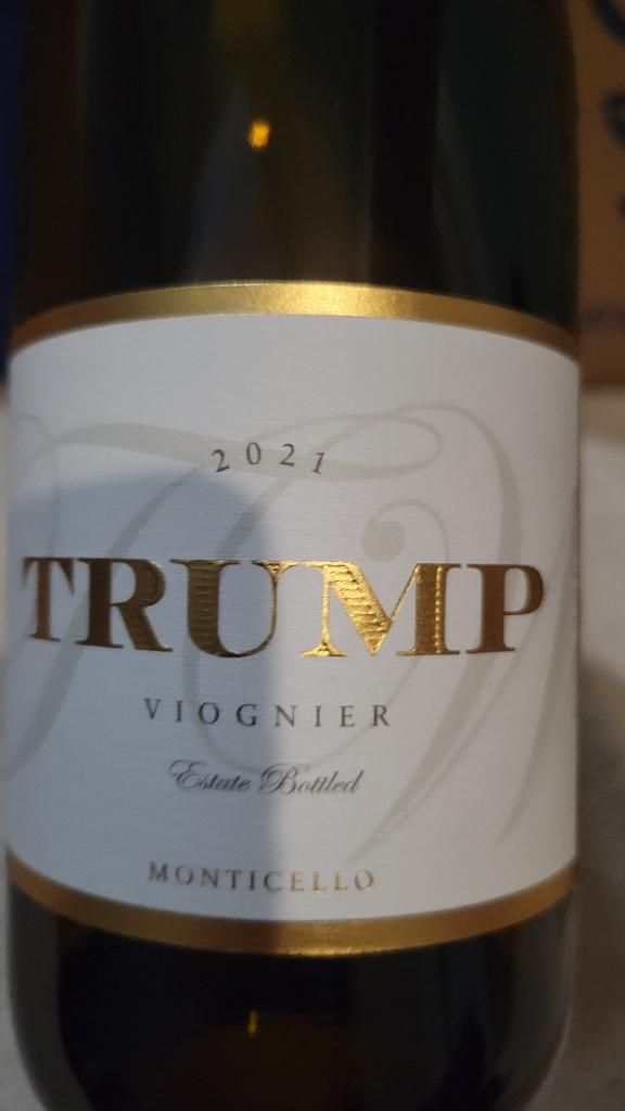 2021 Trump Winery Viognier, USA, Virginia, Central Virginia, Monticello ...