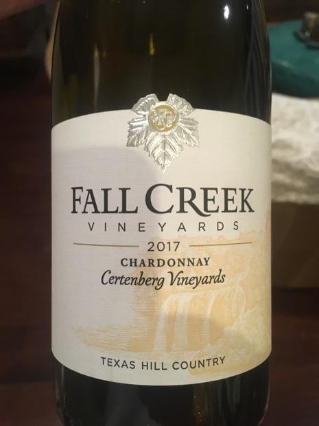2020 Fall Creek Vineyards Chardonnay Certenberg Vineyard, USA, Texas ...