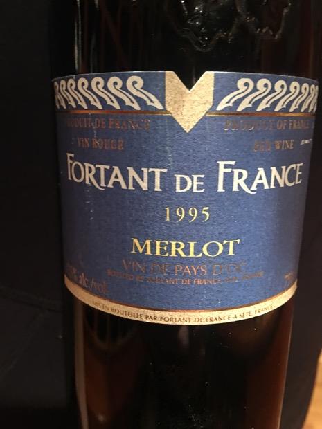 1995 Fortant Merlot Vin de Pays d'Oc, France, Languedoc Roussillon, Vin ...