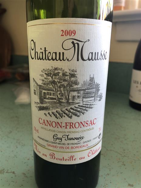 1998 Château Mausse, France, Bordeaux, Libournais, Canon-Fronsac ...