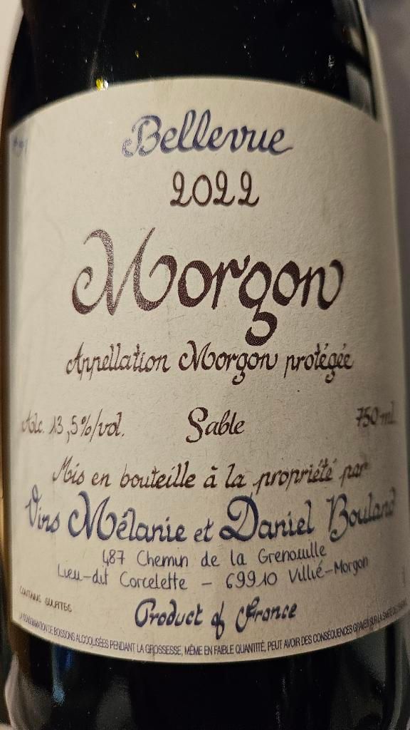 2022 Daniel Bouland Morgon Bellevue Sable, France, Burgundy, Beaujolais ...