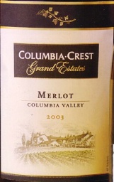 2003 Columbia Crest Merlot Grand Estates, USA, Washington, Columbia ...