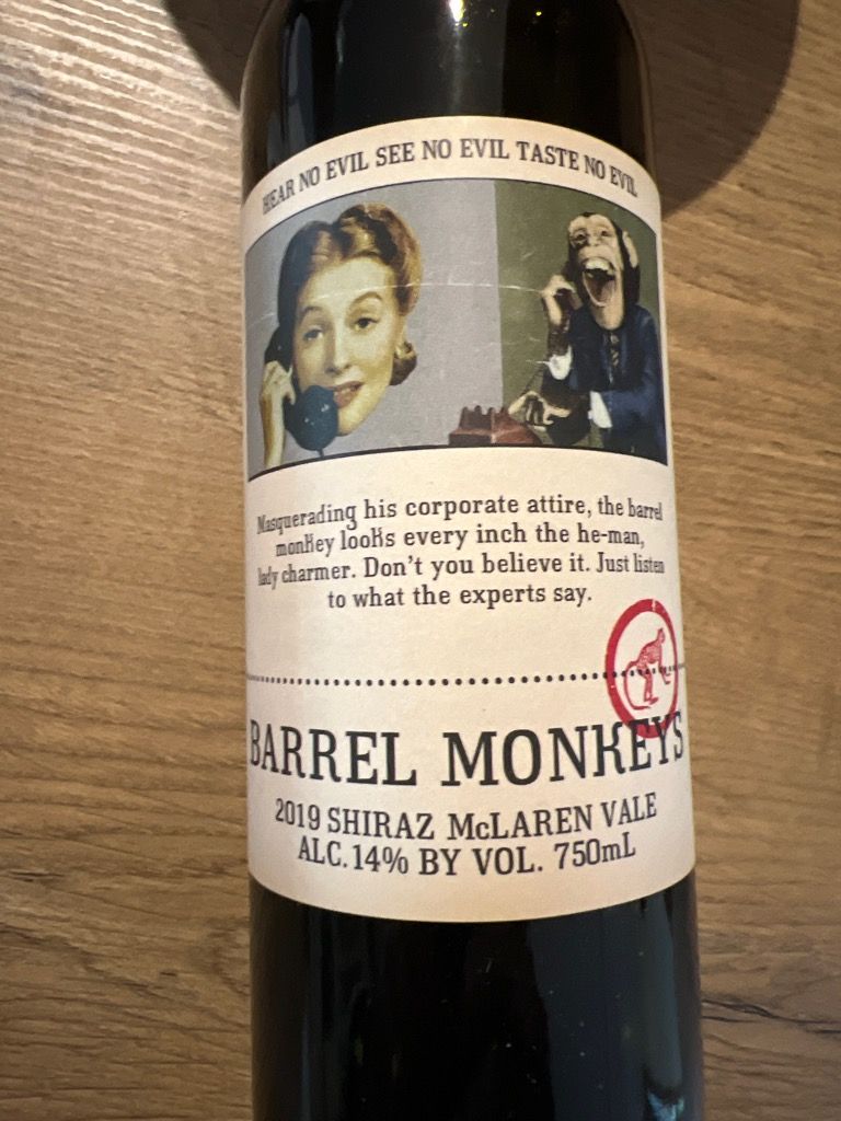 2019 Wine People Shiraz Barrel of Monkeys, Australia, South Australia ...