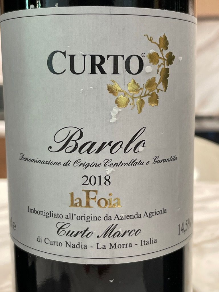 2018 Curto Marco Barolo La Foia Riserva Arborina, Italy, Piedmont ...