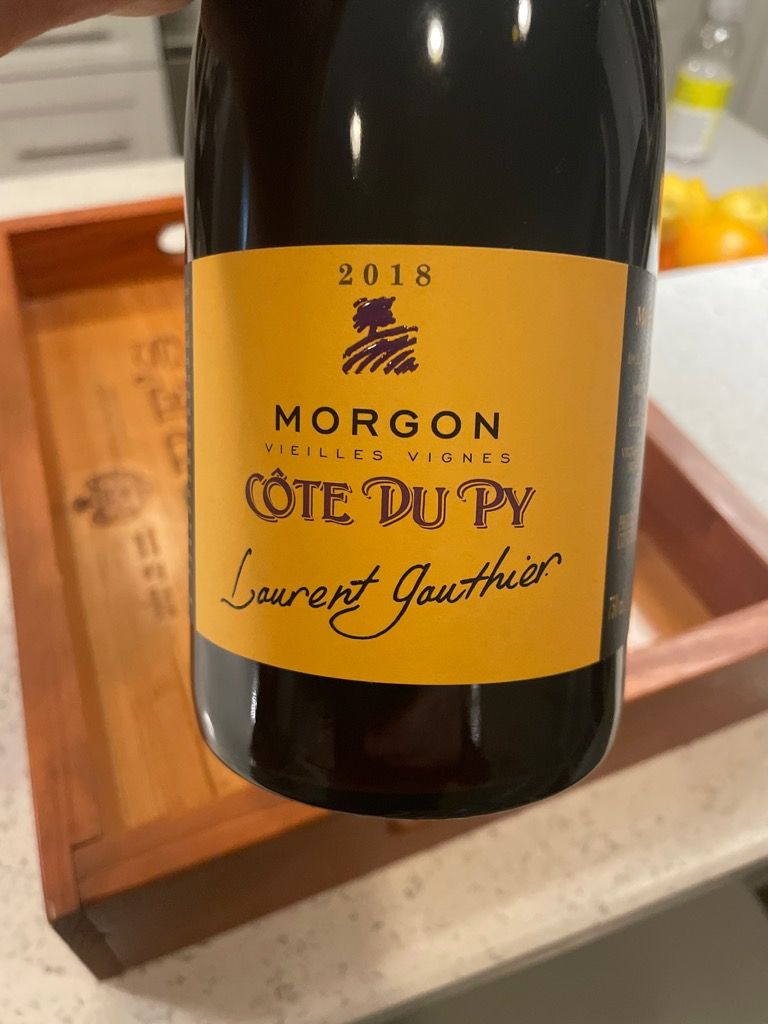 2018 Domaine Laurent Gauthier Morgon Côte du Py Vieilles Vignes, France ...