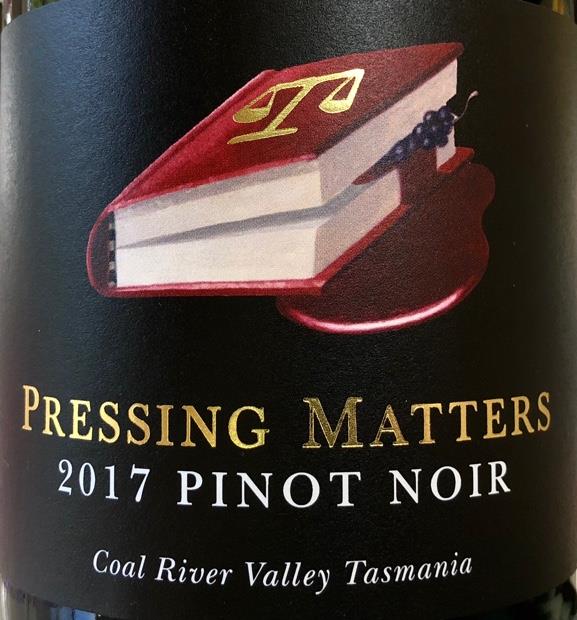 2017 Pressing Matters Pinot Noir, Australia, Tasmania, Coal River ...