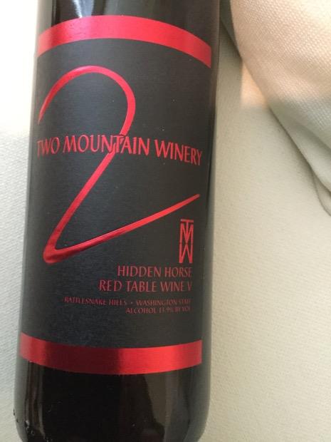 2014 Two Mountain Winery Hidden Horse Red Table Wine, USA, Washington ...