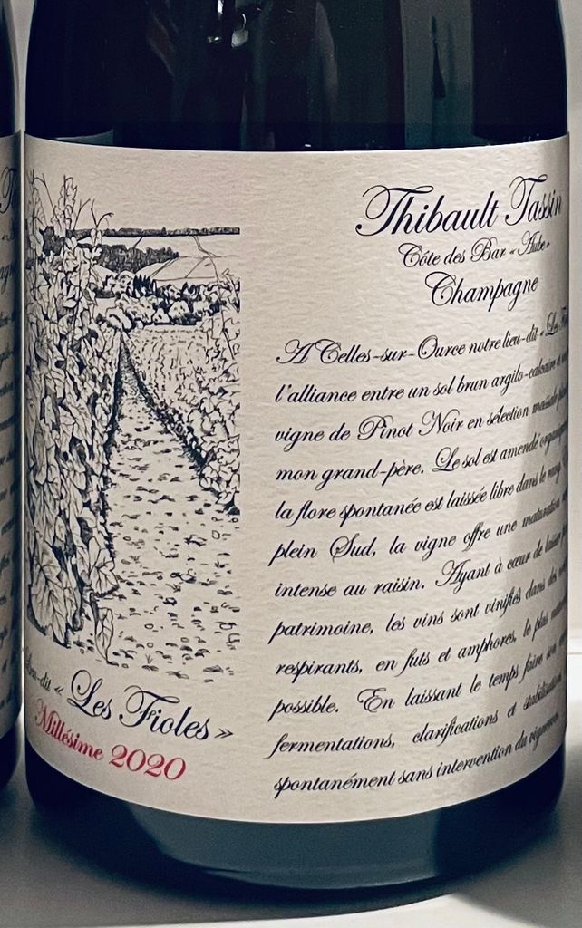 2020 Thibault Tassin Champagne Brut Nature Les Fioles, France ...