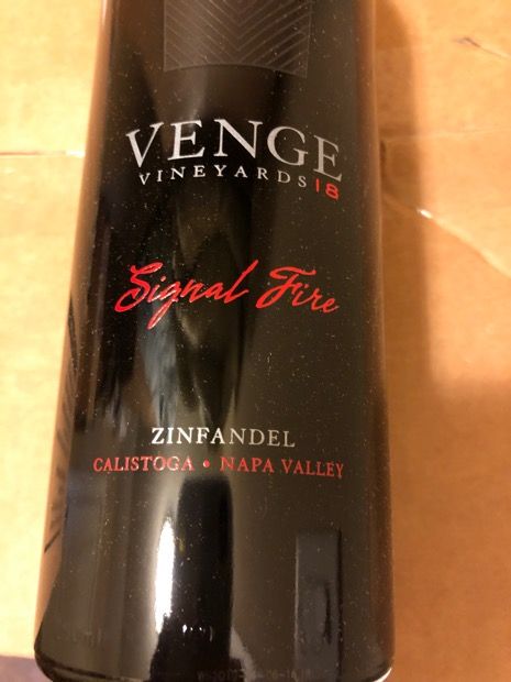 2018 Venge Vineyards Zinfandel Signal Fire Vineyard, USA, California ...