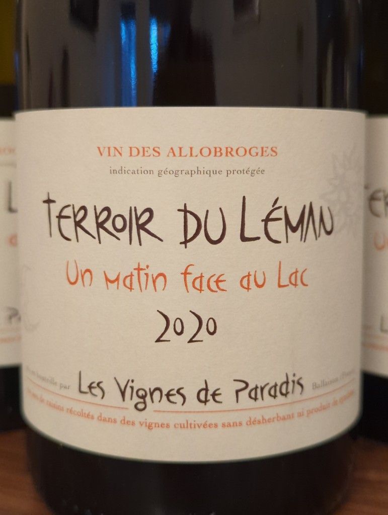 2021 Les Vignes de Paradis Terroir du Léman Un Matin Face au Lac ...