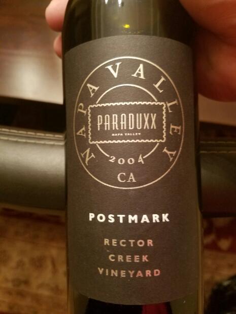 2004 Paraduxx (Duckhorn Vineyards) Postmark Rector Creek Vineyard, USA ...