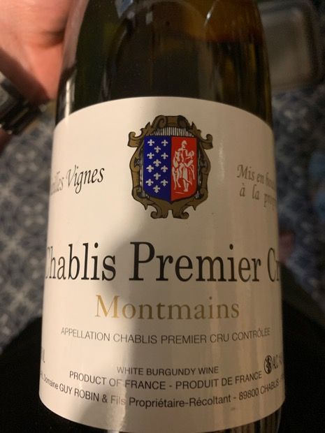 2018 Domaine Guy Robin et Fils Chablis 1er Cru Montée de Tonnerre ...