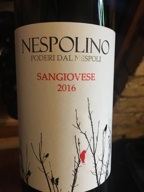 2016 Poderi' dal Nespoli Sangiovese Rubicone Nespolino, Italy, Emilia ...