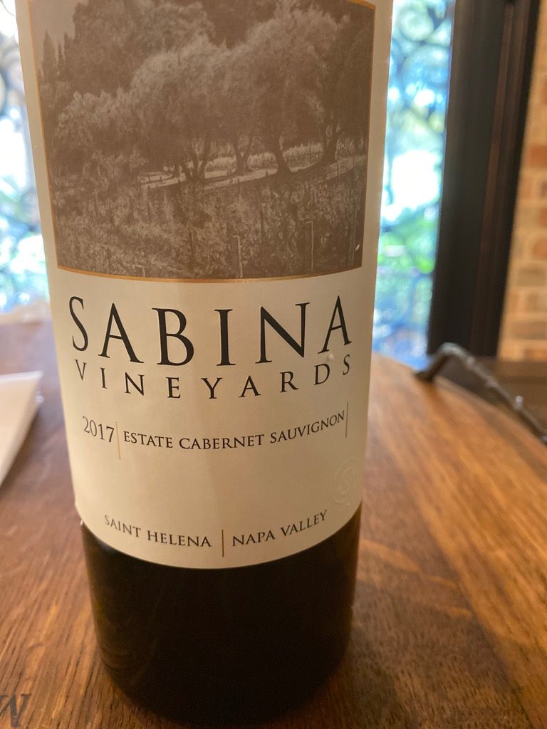 2017 Sabina Vineyards Cabernet Sauvignon Estate, USA, California, Napa ...