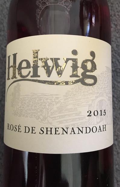 2015 Helwig Rosé de Shenandoah, USA, California, Sierra Foothills ...