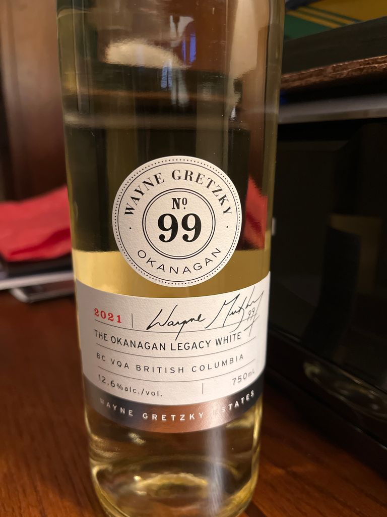 2021 No. 99 Wayne Gretzky Estates The Okanagan Legacy White, Canada ...