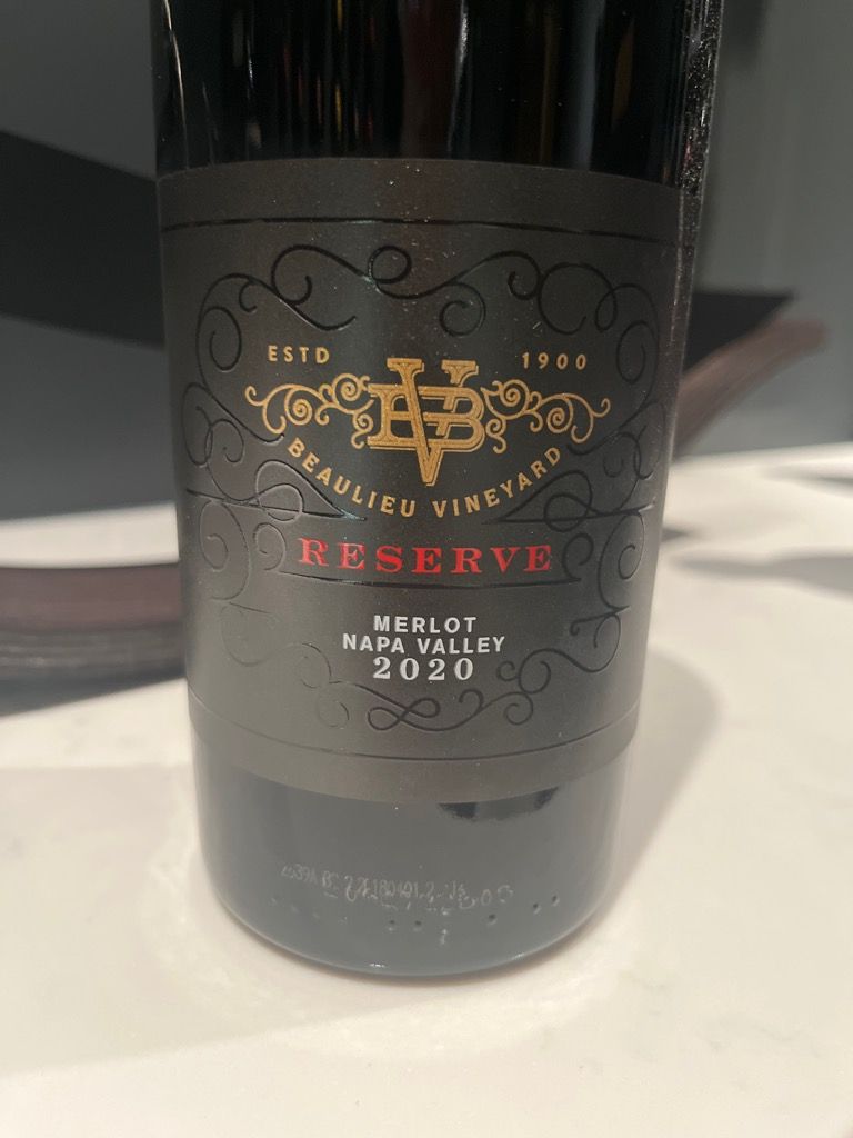 2020 Beaulieu Vineyard Merlot Beautour, USA, California, Napa Valley ...