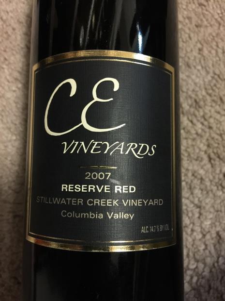 2006 Chelan Estate Reserve Red Wine Stillwater Creek Vineyard, USA ...