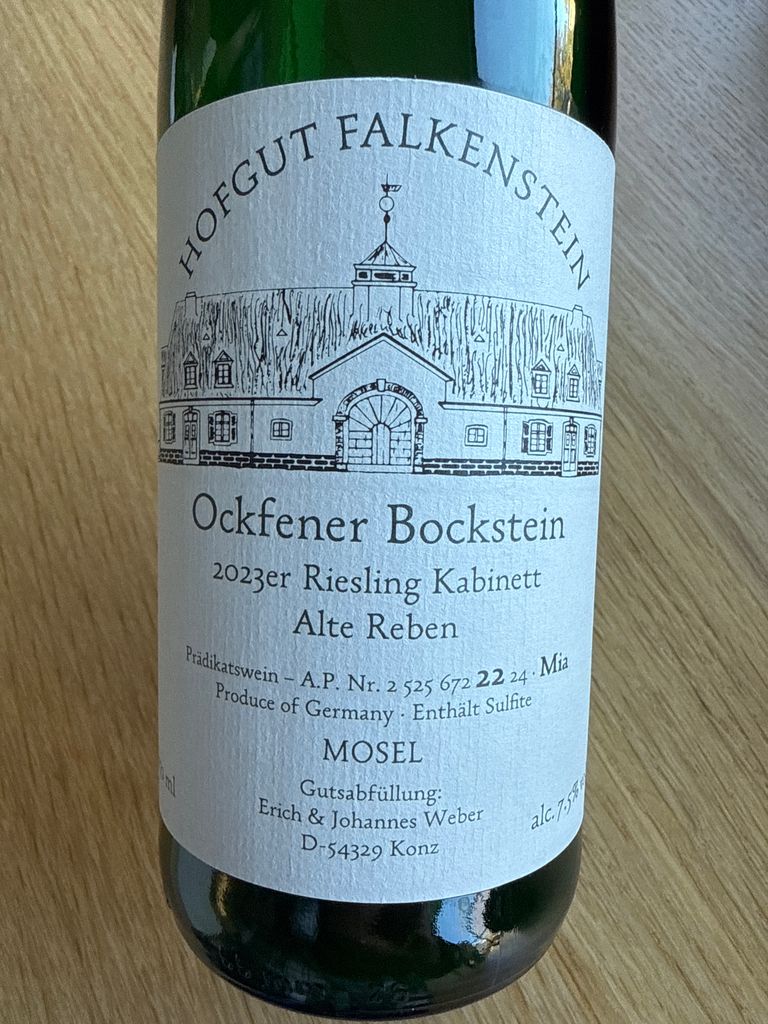 2024 Hofgut Falkenstein Ockfener Bockstein Riesling Kabinett Alte Reben ...