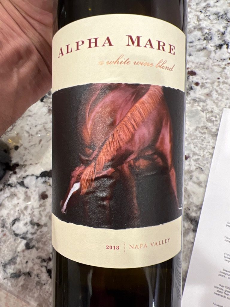 2018 Red Mare Wines Alpha Mare White, USA, California, Napa Valley - CellarTracker