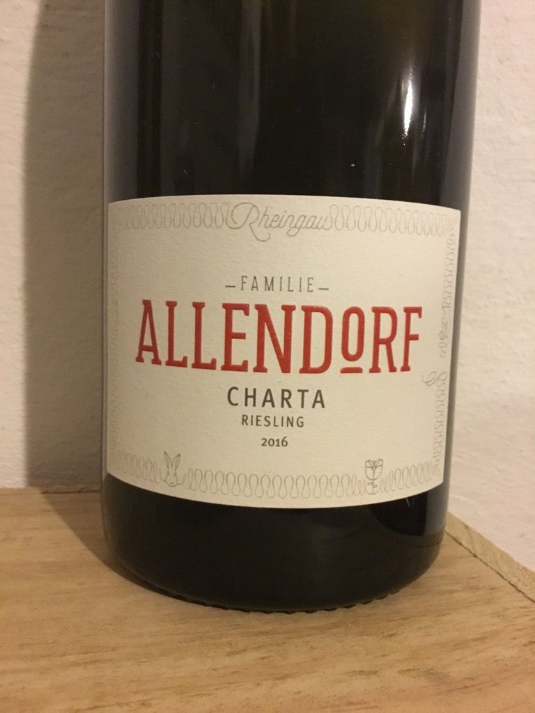 2016 Weingut Fritz Allendorf Riesling Charta, Germany, Rheingau ...