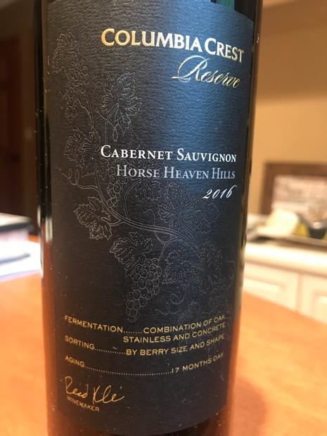 2022 Columbia Crest Cabernet Sauvignon Reserve Horse Heaven Hills, USA ...