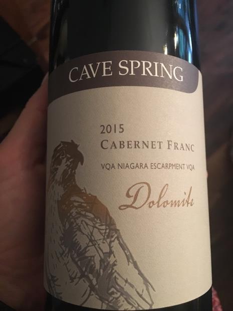2015 Cave Spring Cabernet Franc Dolomite, Canada, Ontario, Niagara ...
